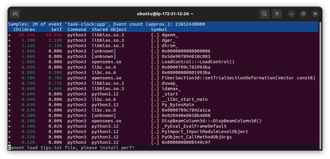How to Profile an OpenSeesPy Analysis – Portwood Digital